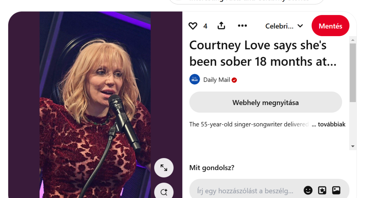 Döbbenetesen néz ki Kurt Cobain özvegye a sok arcfelvarrástól: Courtney ...
